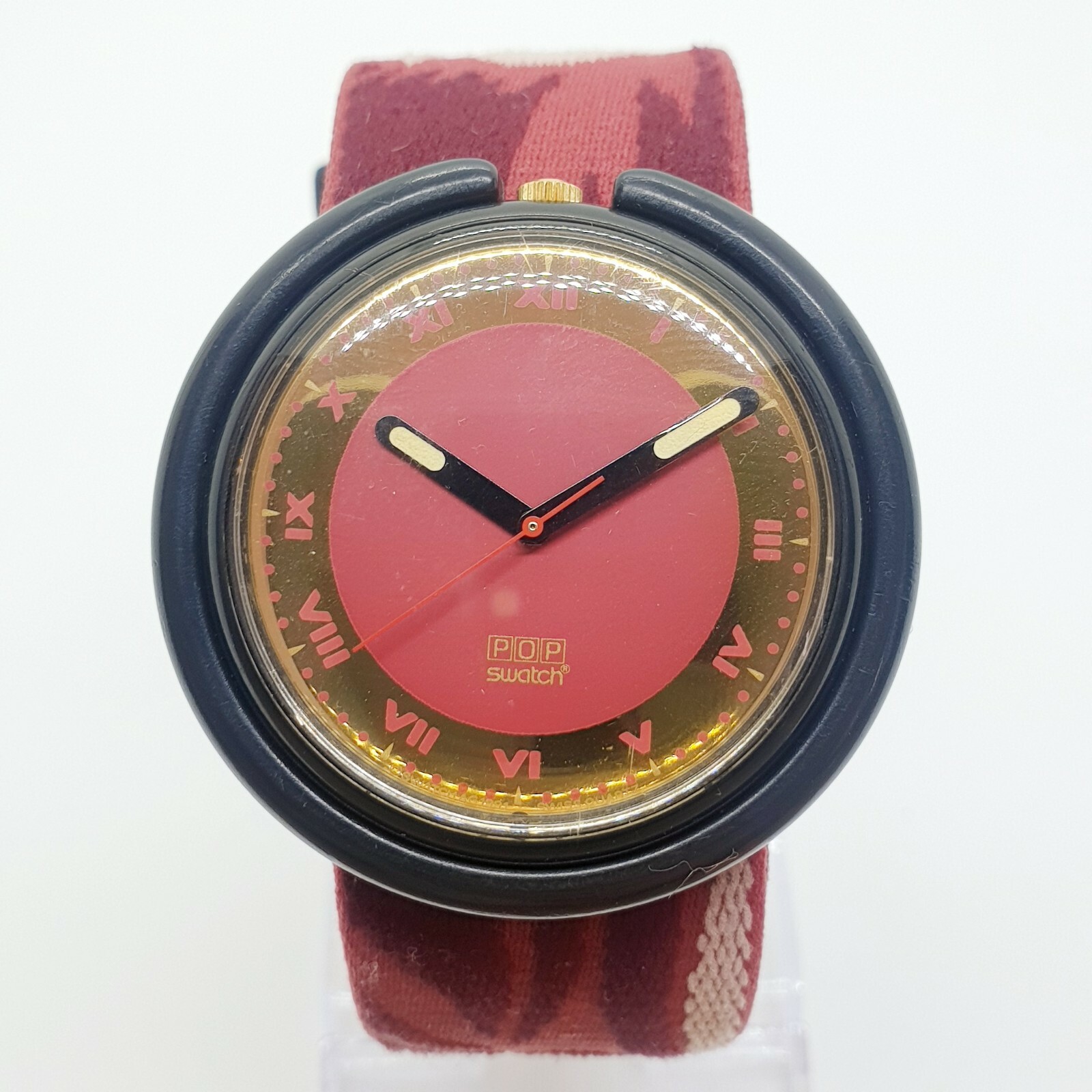 1991 Red and Gold Swiss Made Pop Swatch Watch, Rare V… - Gem