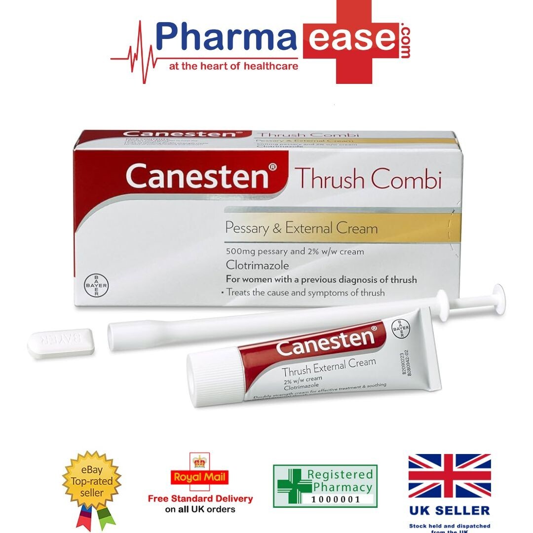 Canesten Thrush Combi Pessary & External Cream - 500mg pessary & 2% w/w ...