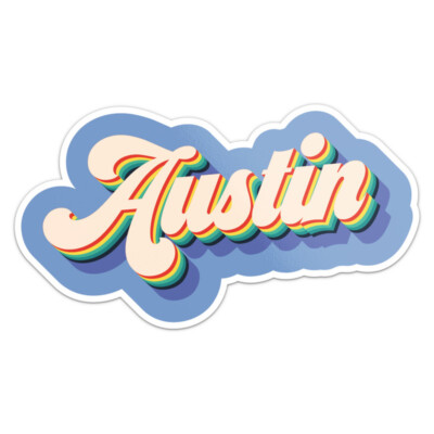 Retro Style Austin Male Name - Waterproof Vinyl Decal Car Bumper ...