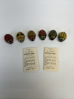 Antique Tin Crawling Bugs Set Animate Toys "Stunts" Made in USA | eBay