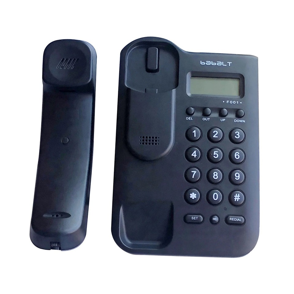 Corded Basic Landline Phone, FSK/DTMF Simple Caller ID Telephone with ...