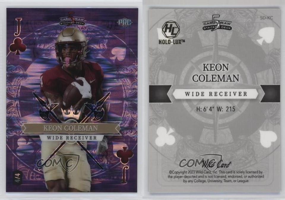 2023 5 Card Draw Stacked Deck Holo-Lux Purple Stealth Foil 4/4 Keon ...