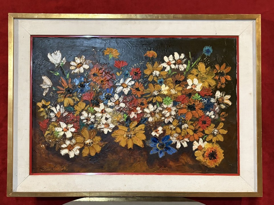 Rare Tom Irish Impasto Oil Painting.. 24 x 36 inches (painting without ...