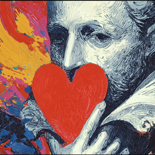 💖 Peter Max Heart Inspired | Fine Art Print | 30x30" Signed + COA 🎨 V10 ...