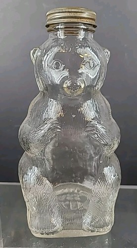 Vintage Snow Crest Glass Bear Coin Bank Bottle ~ Salem, Mass | eBay