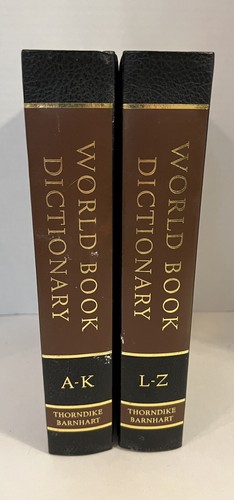 World Book Dictionary 1981 2 Volume Set Hard Cover | eBay