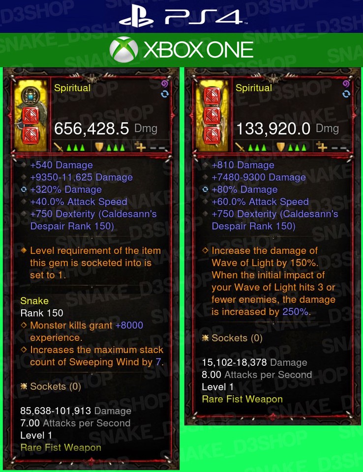 Diablo 3 - PS4 - Xbox One - Fully Modded PRIMAL Set - Monkey King's ...