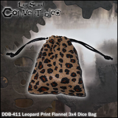 LAST STAND CONVERTIBLES - Leopard Print Flannel 3x4 Dice Bag | eBay