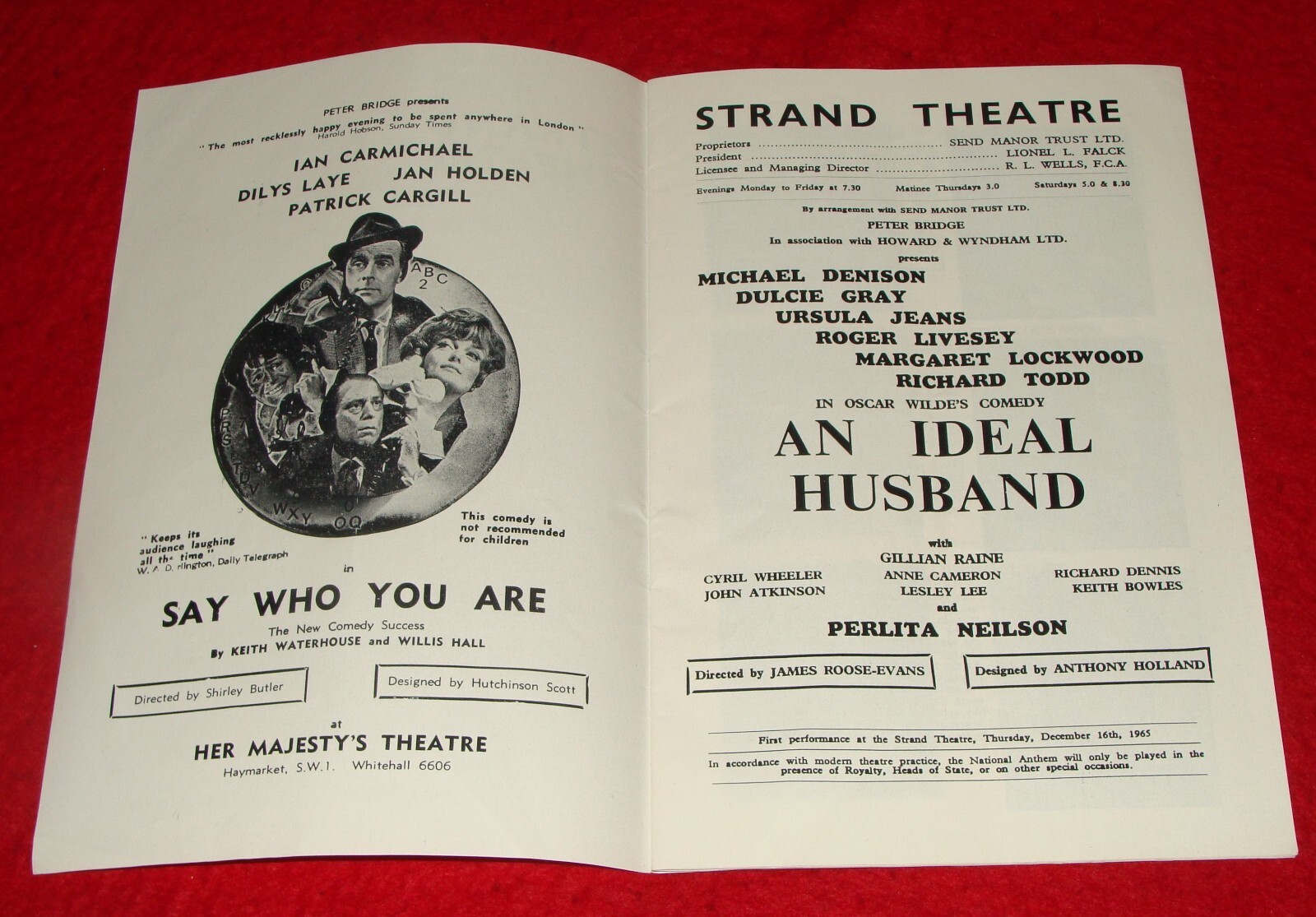 8 Vintage 1950-60's Theatre Play Programs London & Avon England ...