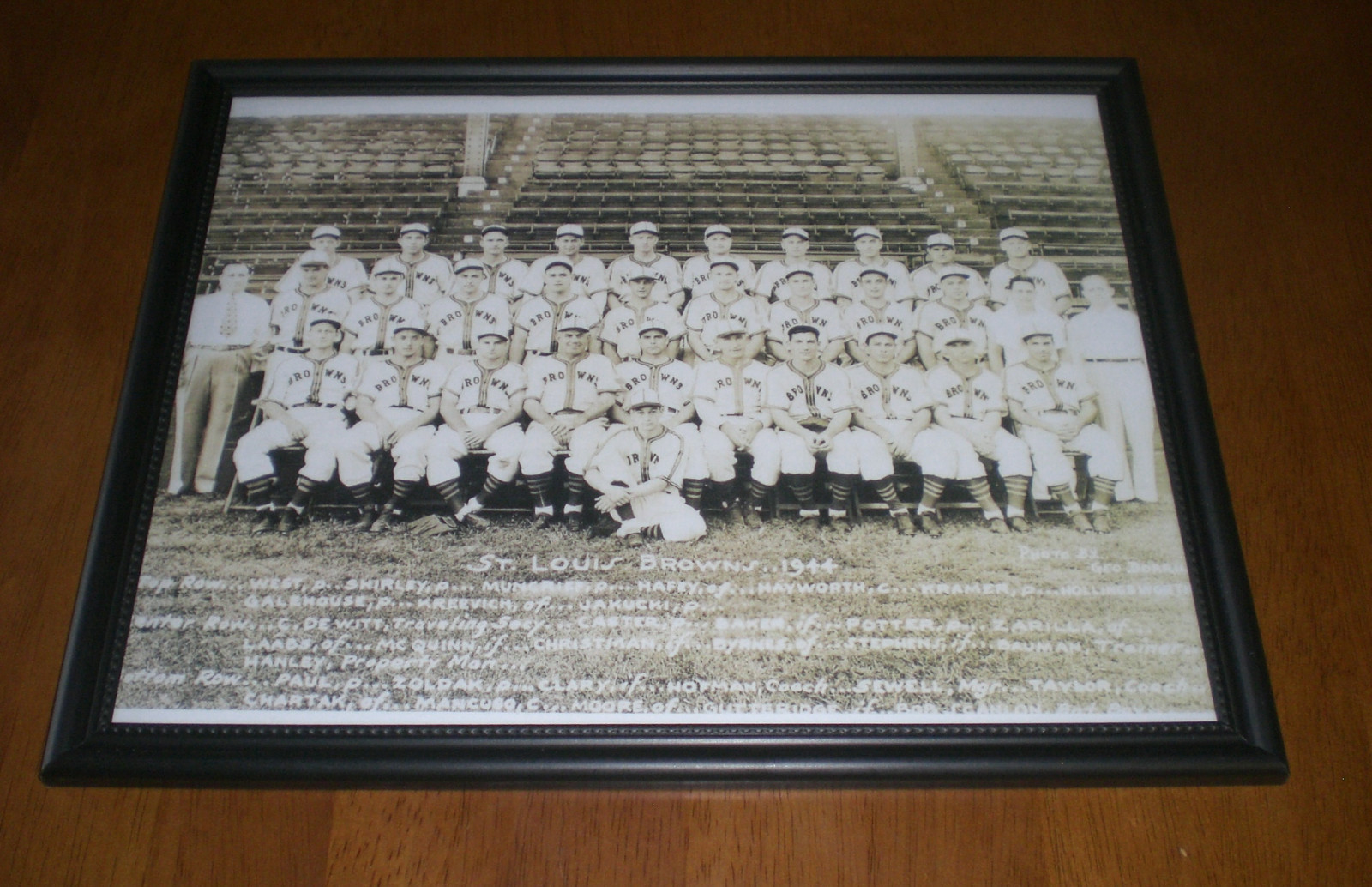 1944 AMERICAN LEAGUE CHAMPS ST. LOUIS BROWNS FRAMED | eBay