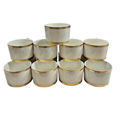 MIKASA ANTIQUE LACE FLAT BOTTOM TEA CUPS WHITE FLOWERS IVORY BODY SET ...