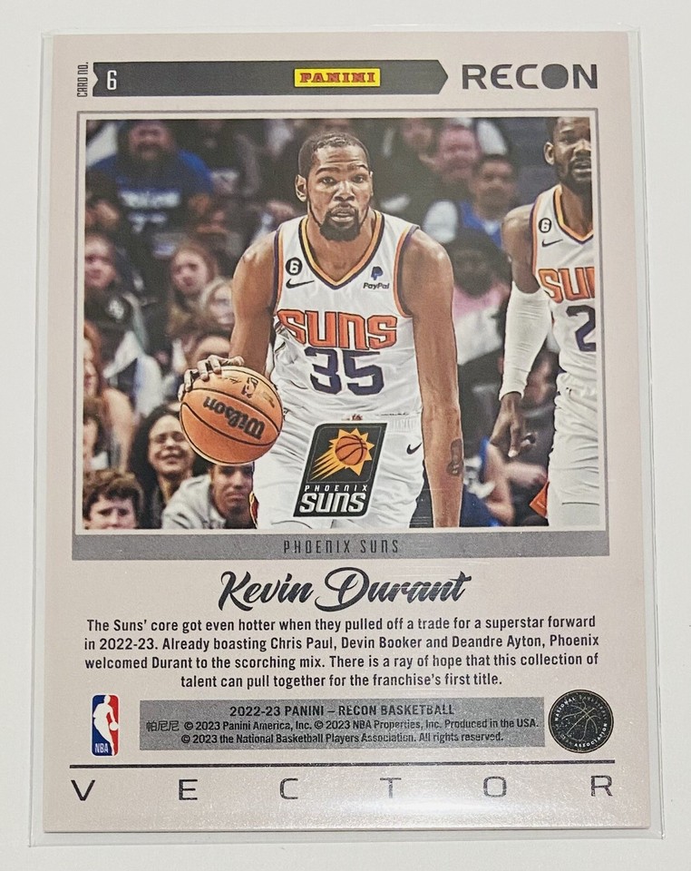 2022-23 Panini Recon Vector Kevin Durant #6 NBA Phoenix Suns | eBay