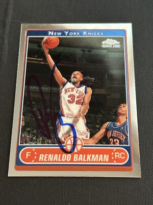 Renaldo Balkman Signed 2006-07 Topps Chrome Card New York Knicks Rookie ...