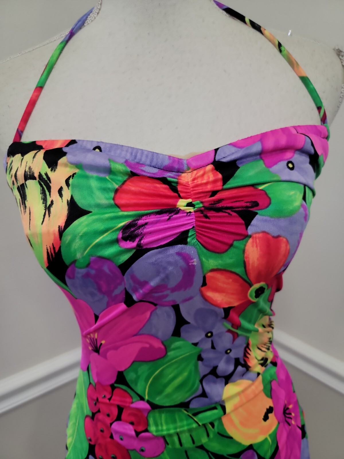 Vintage Island Native 80s Bathing Suit Swimsuit 1 Pie… - Gem