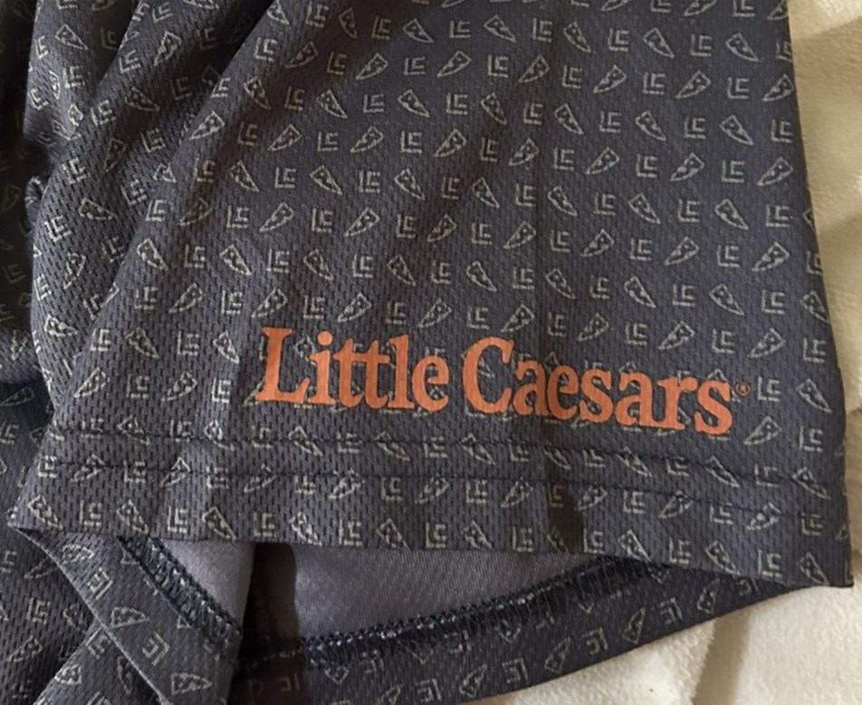 LITTLE CAESARS Adult Gray Orange Logo Graphic Employe… - Gem