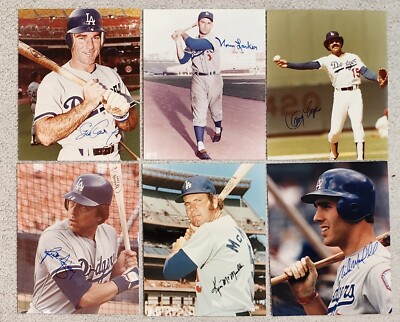COLLECTION of SIX Autographed Signed Baseball 8x10 Photos Los Angeles ...