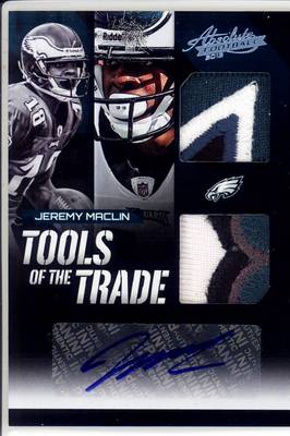 jeremy maclin auto autograph 2x jersey patch eagles missouri mizzou 8 ...
