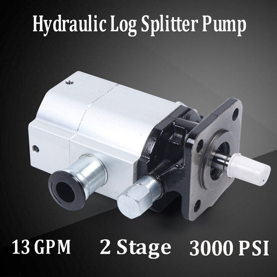 Hydraulic Log Splitter Pump Hydraulic Two 2 Stage Gear Pump 13 GPM Log ...