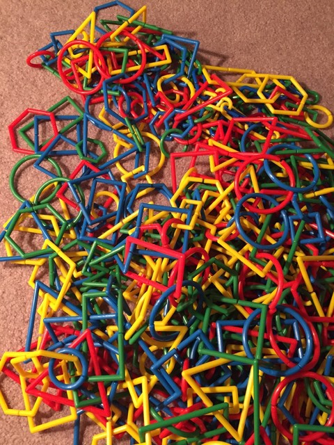 Connecting Shapes Educational Toy EUC PLASTIC Multicolored Teacher ...