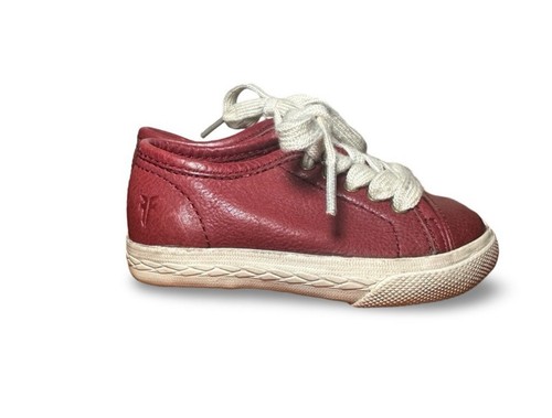 Frye Kids Shoes Chambers Low Lace Up Red Leather Baby Size 4 | eBay