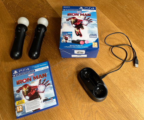 Iron Man VR PS4 Game With Move Motion Controllers In original box *plus ...