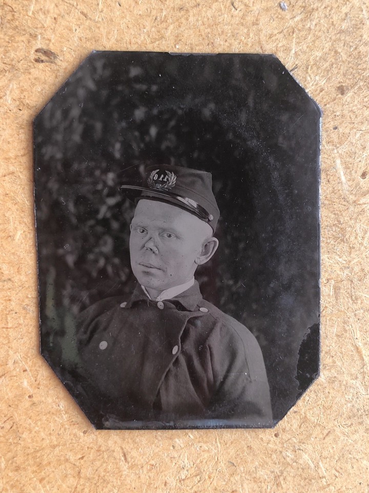 Facial Wound Civil War Soldier Tintype - Wounded Union GAR Vet - Edgar ...