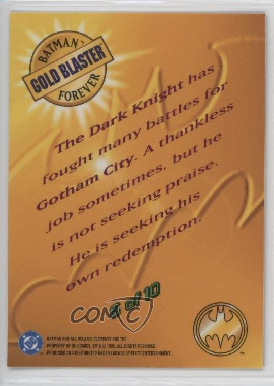 1995 Fleer Metal Batman Forever Gold Blaster Batman #6 4g8 | eBay