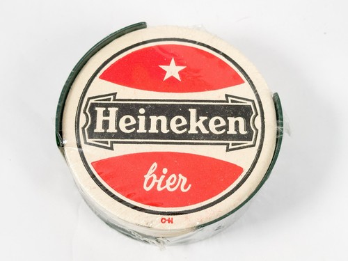NOS Vintage Heineken Beer Bar Coaster with stand Foreign Bier Paper ...