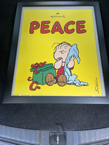 RARE! Vintage Peanuts Peace Poster Linus Hallmark store display | eBay