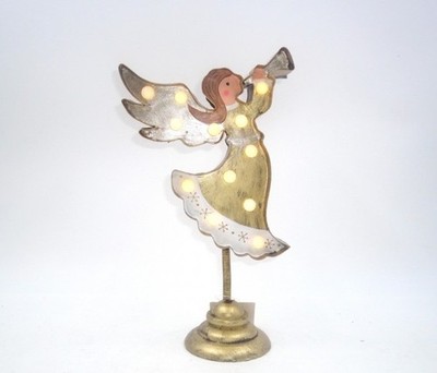 Decorazione Addobbi Natalizi Natale Forma di Angelo con Luce 23 cm | eBay