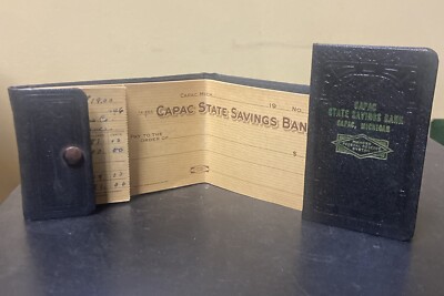 Vintage Bank Checkbook Capac State Savings Bank Capac Michigan 1940s | eBay