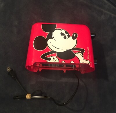 Disney Mickey Mouse Red 2 Slice Imprint Toaster Mickey on Toast Model ...