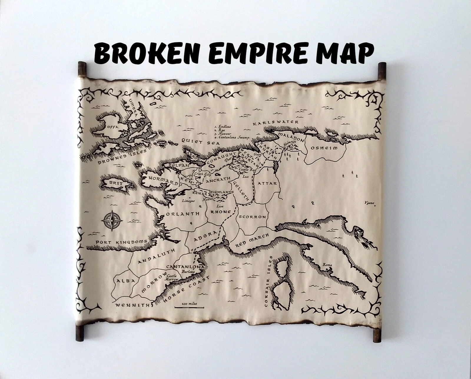 Map of the Broken Empire King of Thorns Map Prince Nepal | Ubuy