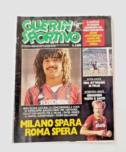Guerin Sportif 13-1987 +Film Gullit-Milan-Berggreen-Gigi Riva | eBay