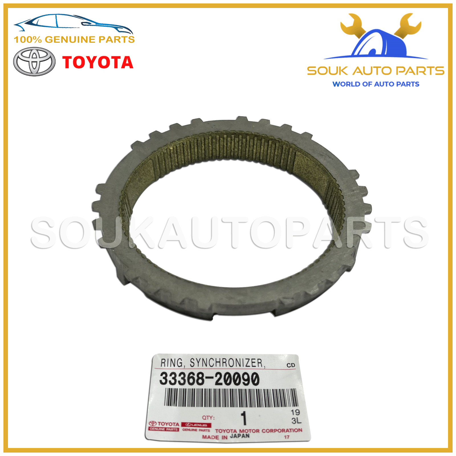 33368-20090 Genuine Toyota RING, SYNCHRONIZER (FOR 3RD GEAR) 3336820090 ...
