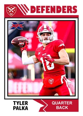 ACEO TYLER PALKA D.C. DEFENDERS CUSTOM HAND MADE CARD XFL | eBay