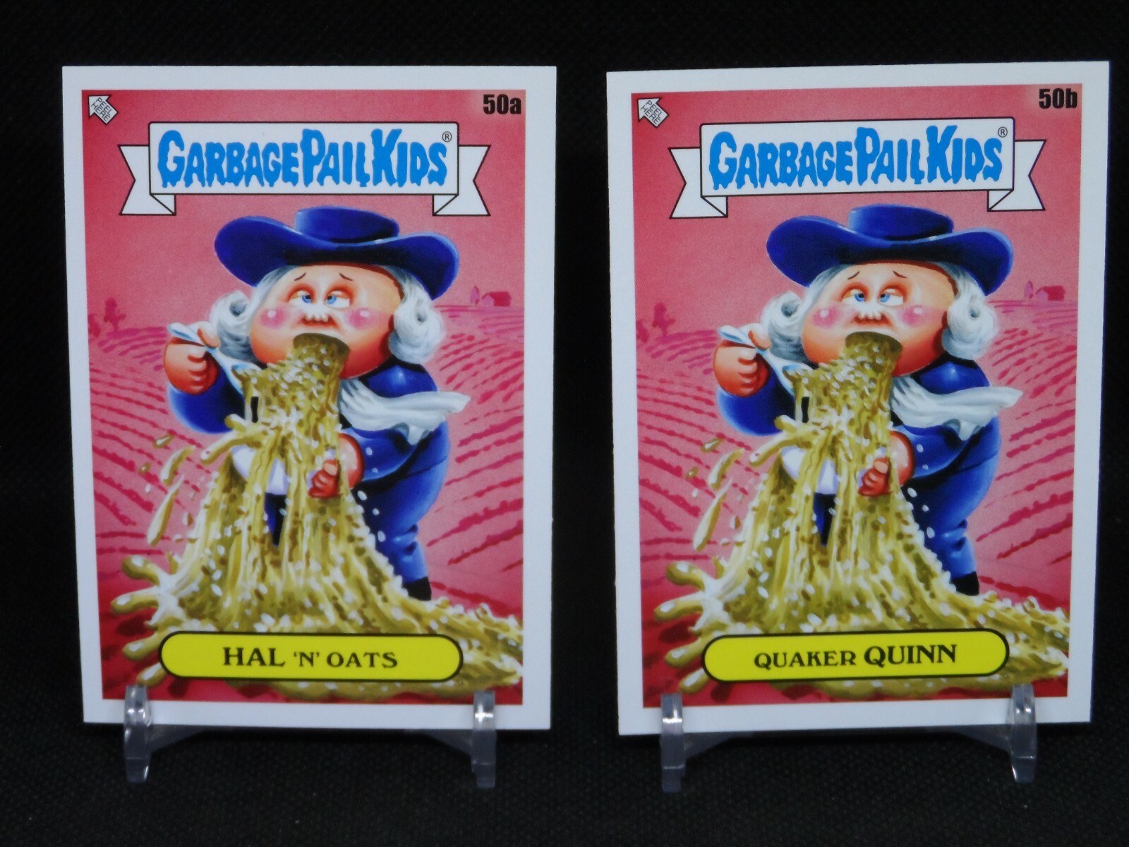 Larry Quaker Oats Mascot Hall & Oats Spoof Garbage Pail Kids 2 Card Set ...