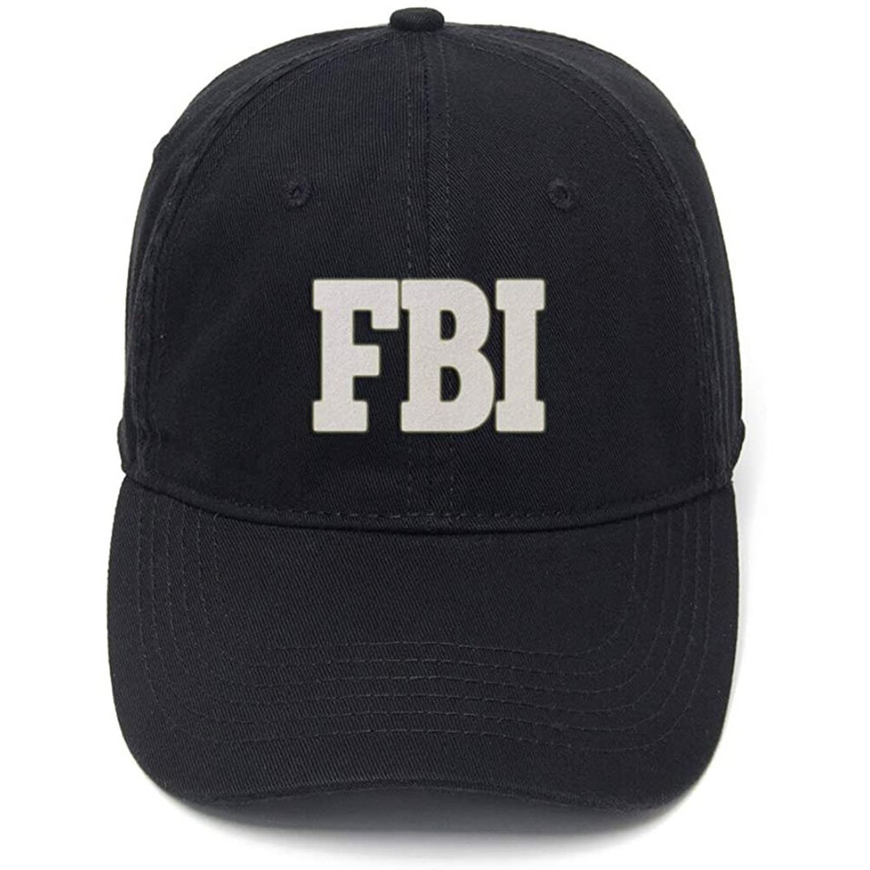 Baseball Cap Unisex Hip Hop Flock Printing for FBI Federal Agent Cotton ...
