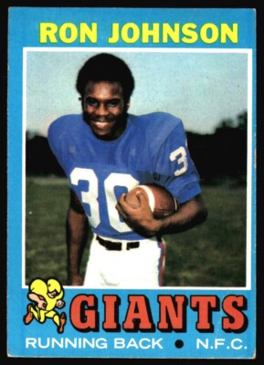 1971 Topps Ron Johnson Rookie #51 New York Giants | eBay