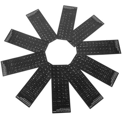 10pcs Universal Foreign Language Keyboard Stickers Keyboard Protective ...
