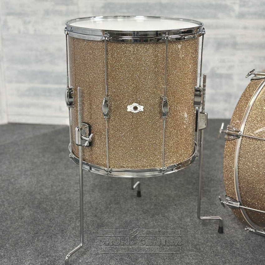 George Way Tuxedo Studio 3pc Drum Set 22/13/16 Champagne Sparkle | eBay