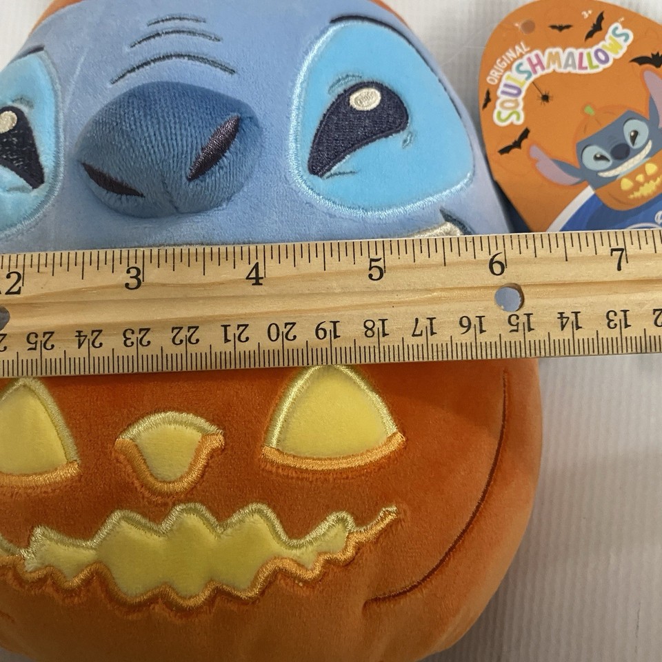 Stitch Squishmallows 8" Halloween Evil Pumpkin 2025 Blue Orange NWT | eBay