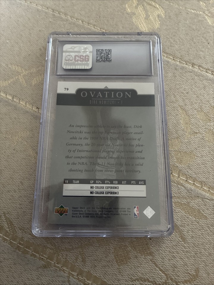 1998-99 Upper Deck Ovation Dirk Nowitzki Rookie Card #79 CSG 8.5 RC | eBay