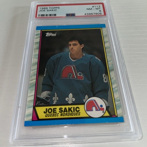 1989-90 Topps Joe Sakic RC PSA 8 #113 HOF | eBay
