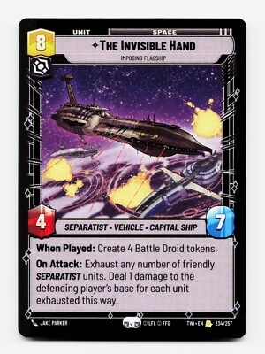 The Invisible Hand [Twilight of the Republic] Star Wars Unlimited | eBay