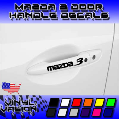 4x Door Handle Decal Sticker for Mazda 3 Mazda Base Select Preferred ...
