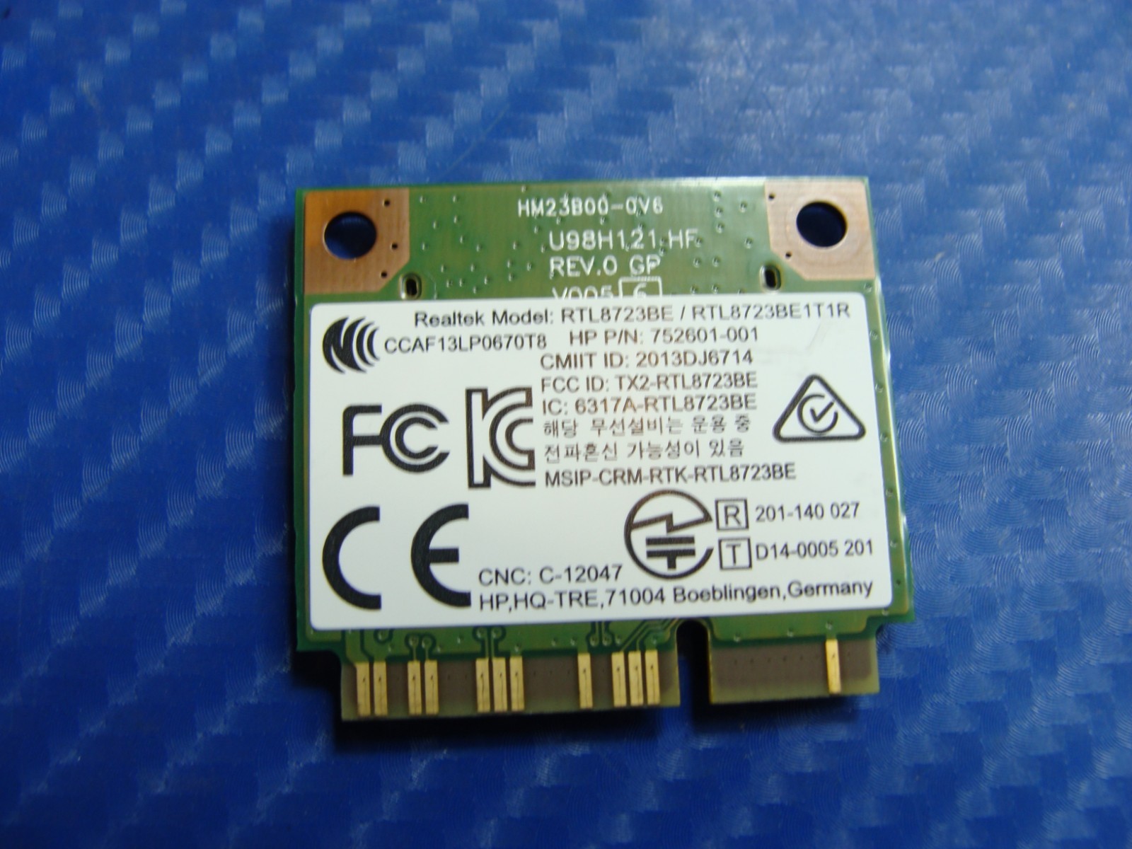 HP Stream 13.3" 13-c010nr Genuine WiFi Wireless Card RTL8723BE 752601 ...