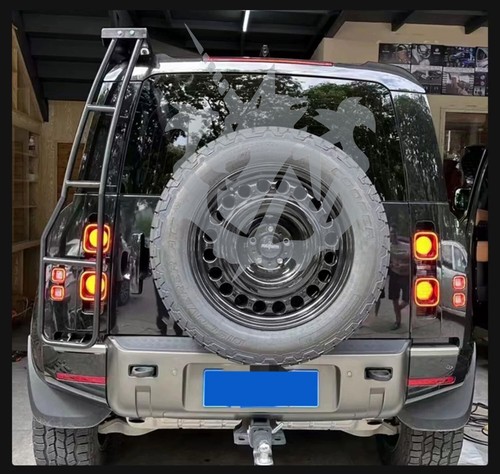 Fits for Land Rover Defender 2020-2024 Black Rear Access Ladder Step ...