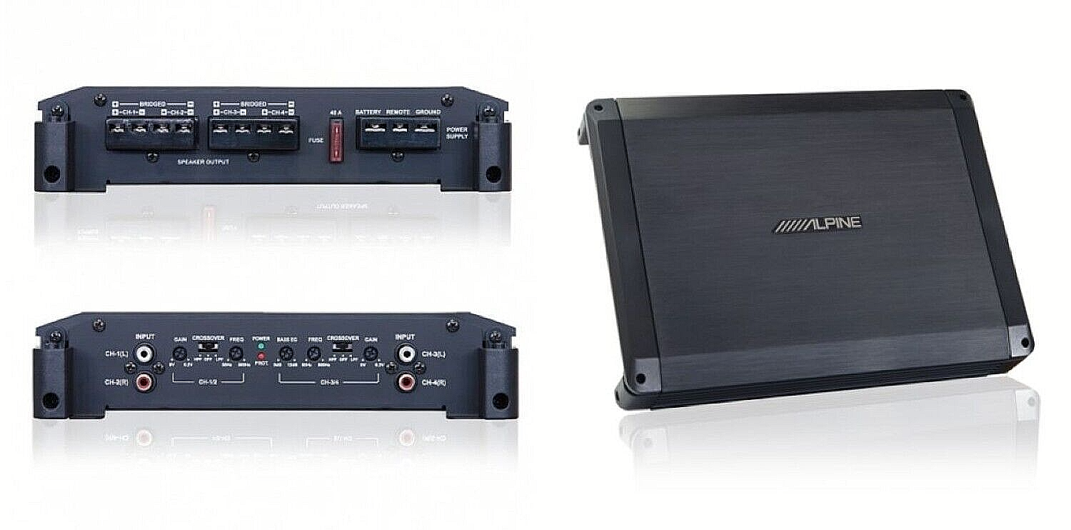 Alpine BBX-F1200 4-Channel Car Amplifier | 600W Max Power | High/Low ...