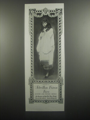 1920 Revillon Freres Furs Ad - Revillon Freres Furs | eBay